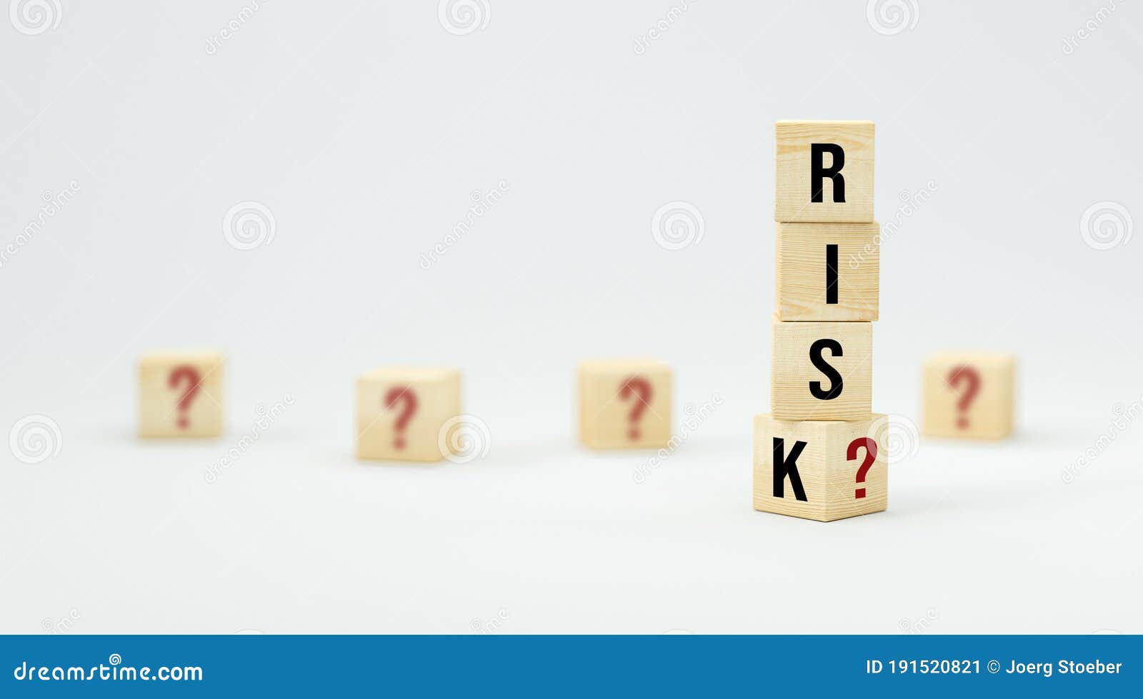 Stacked Cubes with Message RISK? - 3d Illustration Stock Image - Image ...