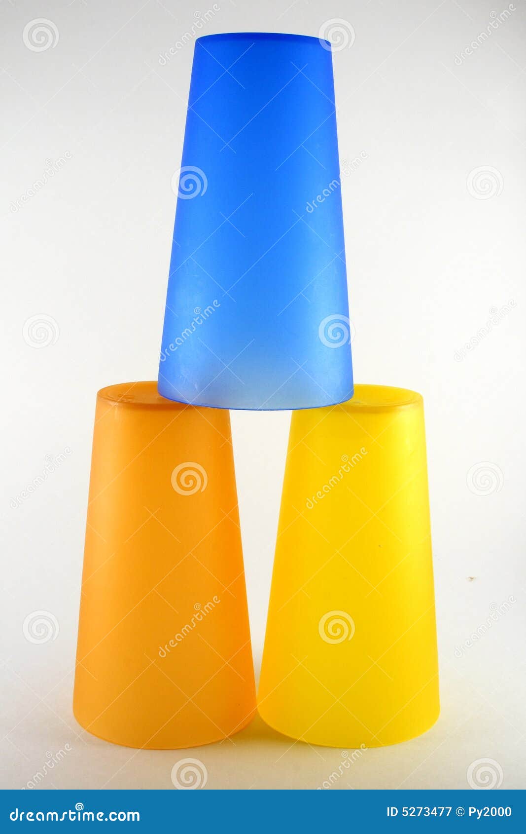Stacked cups stock image. Image of cups, stacked, colors - 5273477