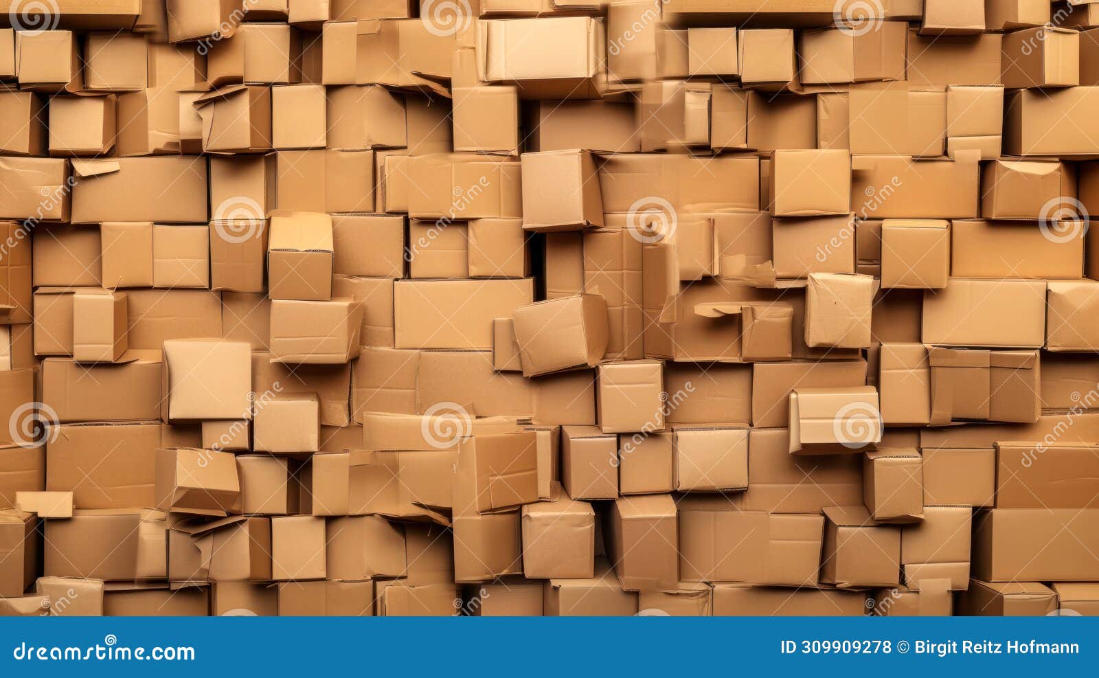 Stacked and Dented Cardboard Stock Illustration - Illustration of ...