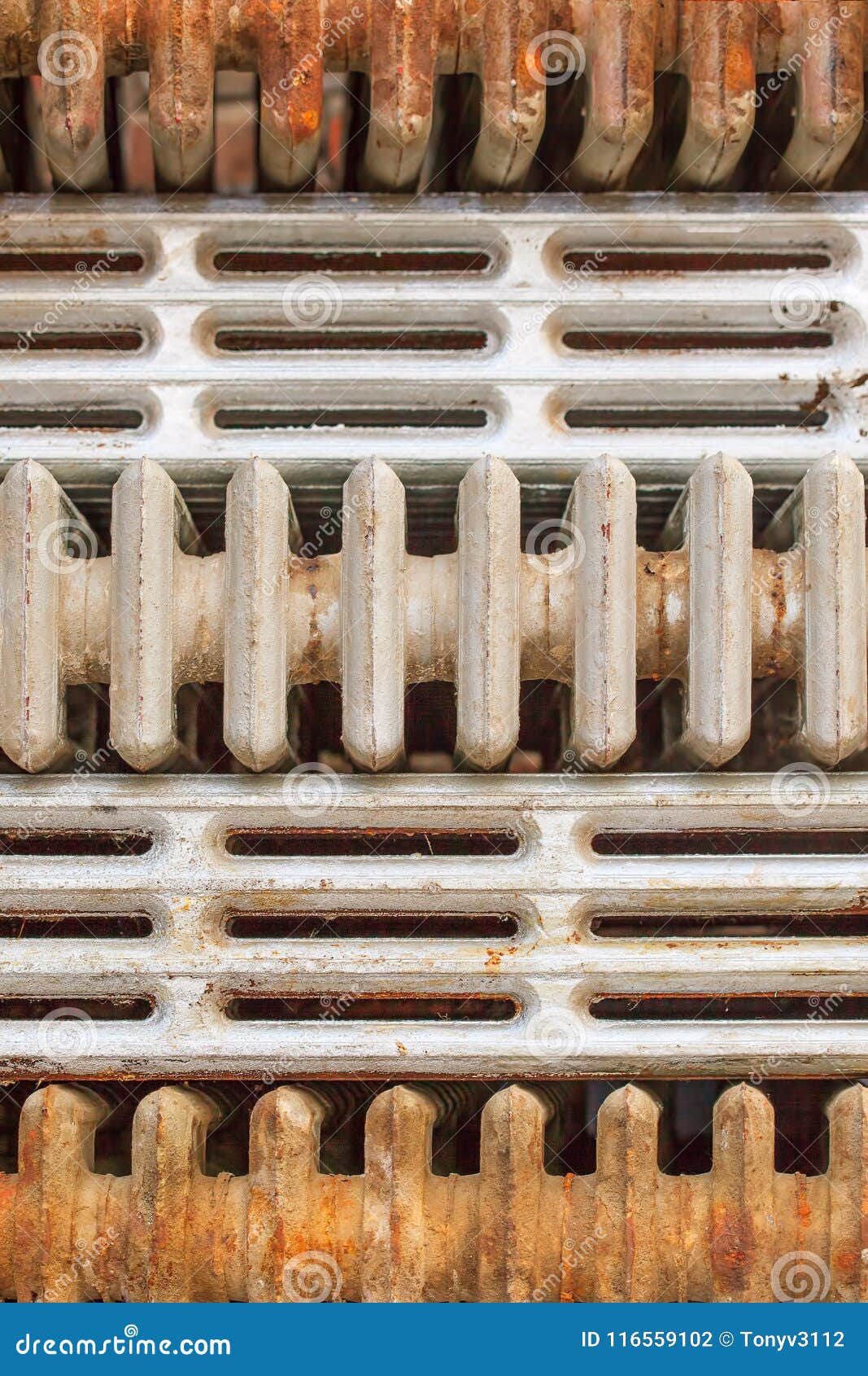 Stacked Rusty Cast-iron Radiators Stock Photo - Image of aged, crusty ...