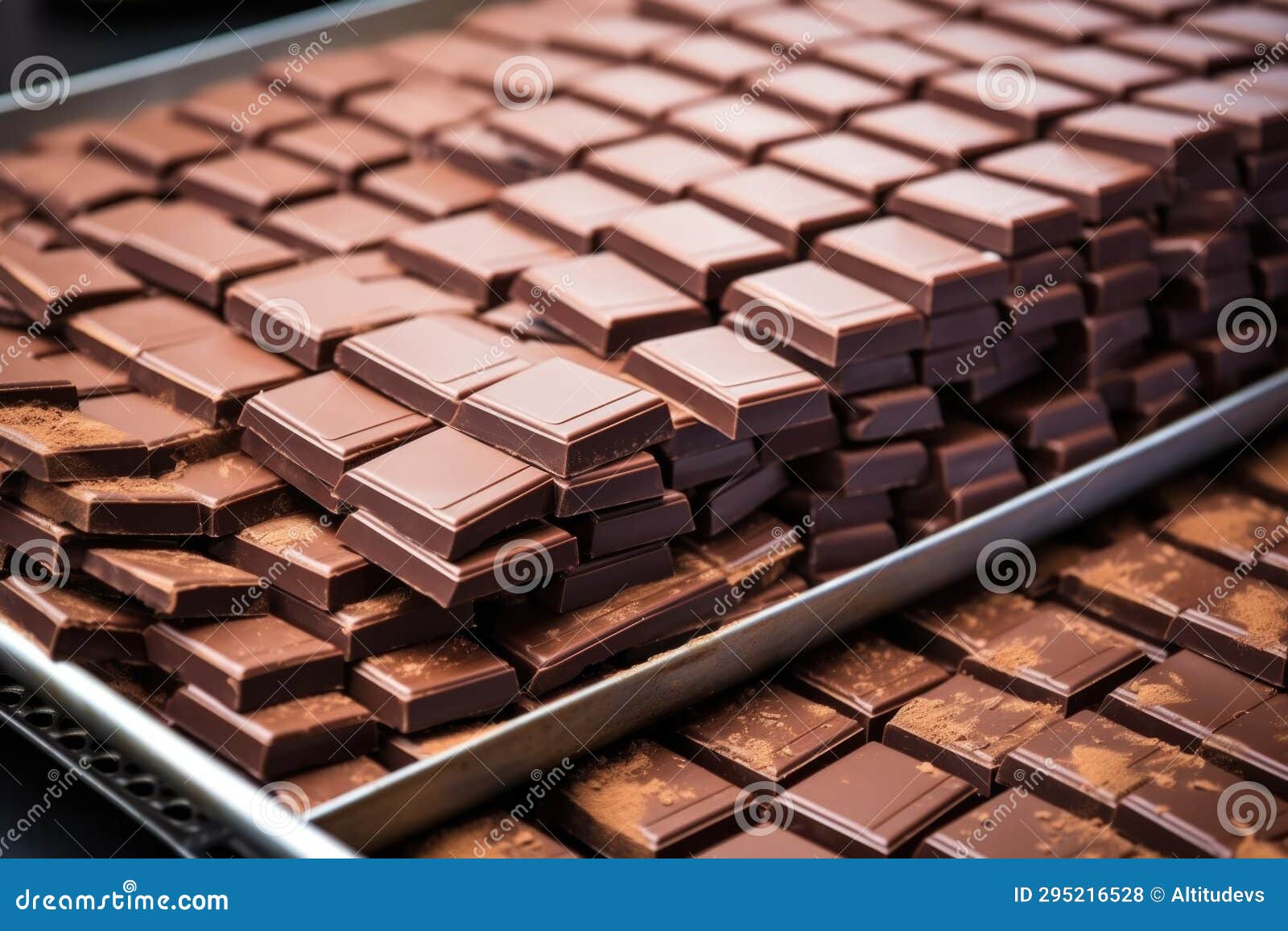 Stacked Empty Chocolate Bar Molds Stock Photo - Image of candy ...