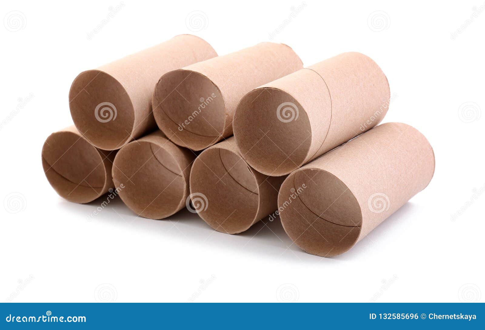 Stacked Empty Paper Toilet Rolls Stock Photo - Image of material, care ...