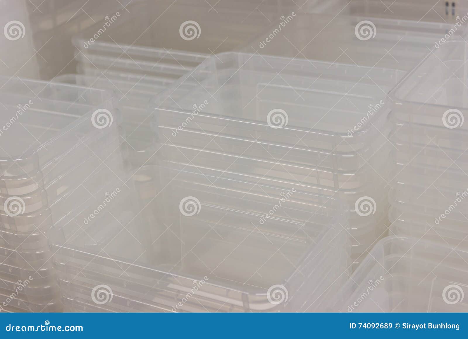 Stacked empty plastic box stock image. Image of pack - 74092689