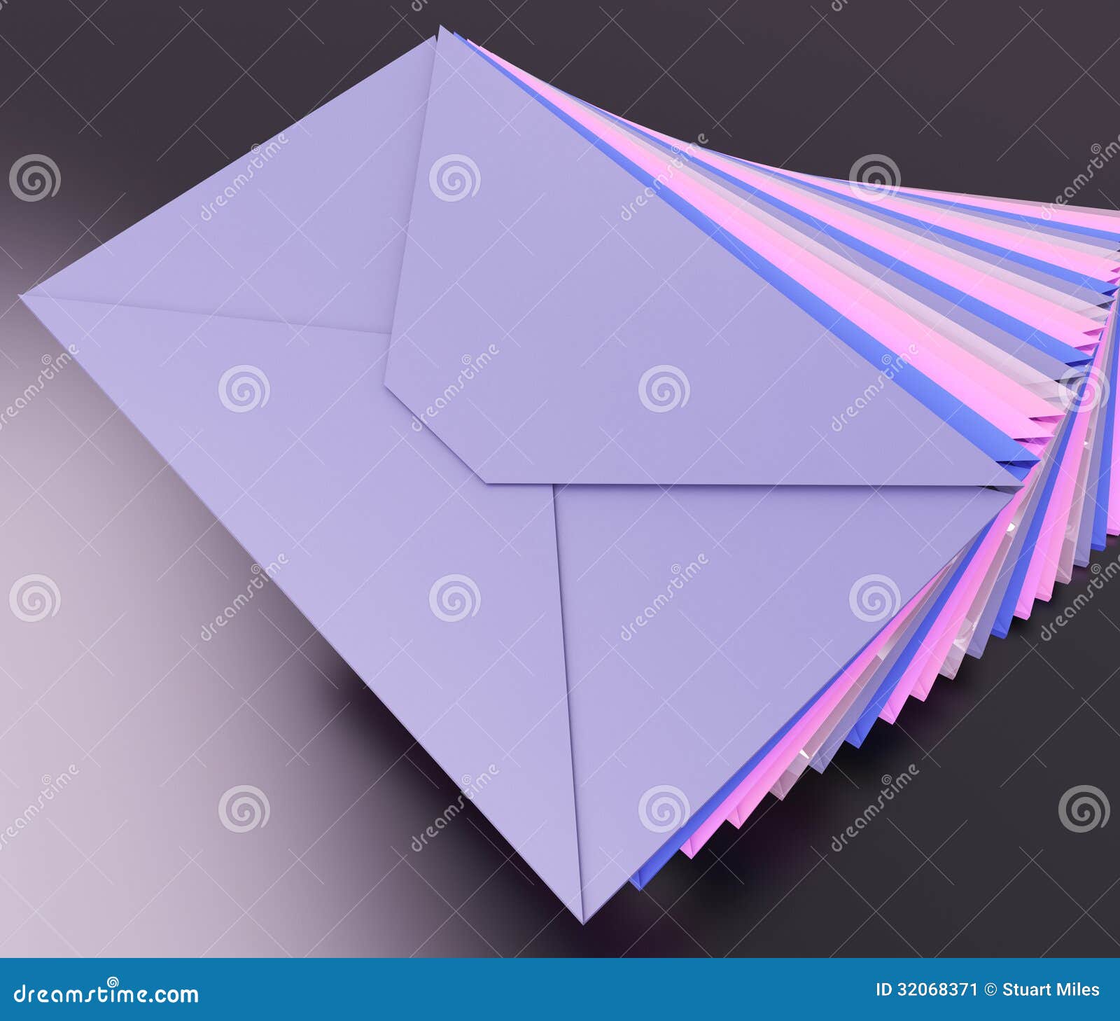Stacked Envelopes Shows E-mail Symbol Contacting Sending Stock Photo ...