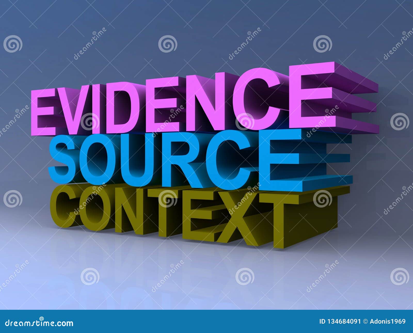 Evidence Source Context Heading Stock Illustration - Illustration of ...