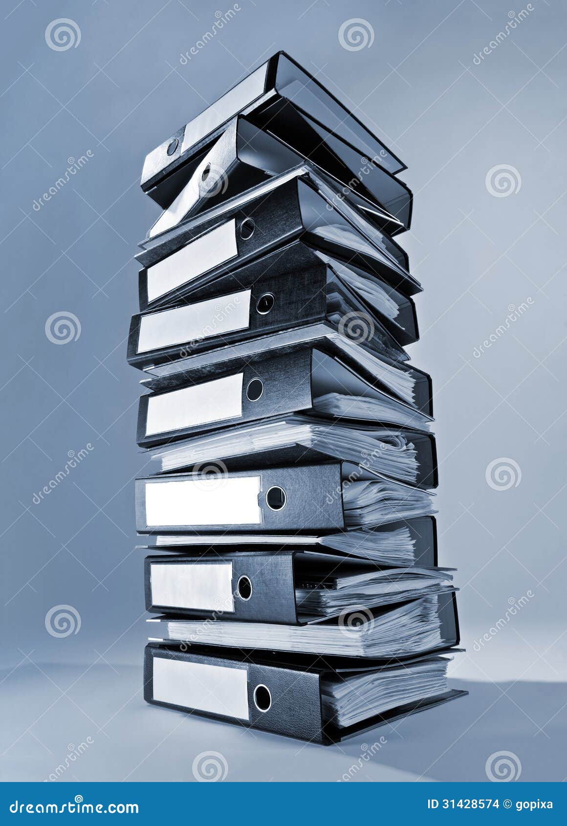 Stack of file folders stock photo. Image of file, blue - 31428574