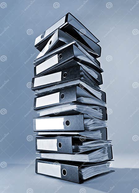 Stack of file folders stock photo. Image of file, blue - 31428574