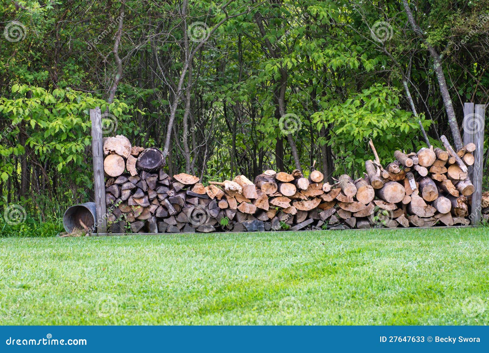 Stacked Fire wood stock image. Image of logstack, outdoors - 27647633