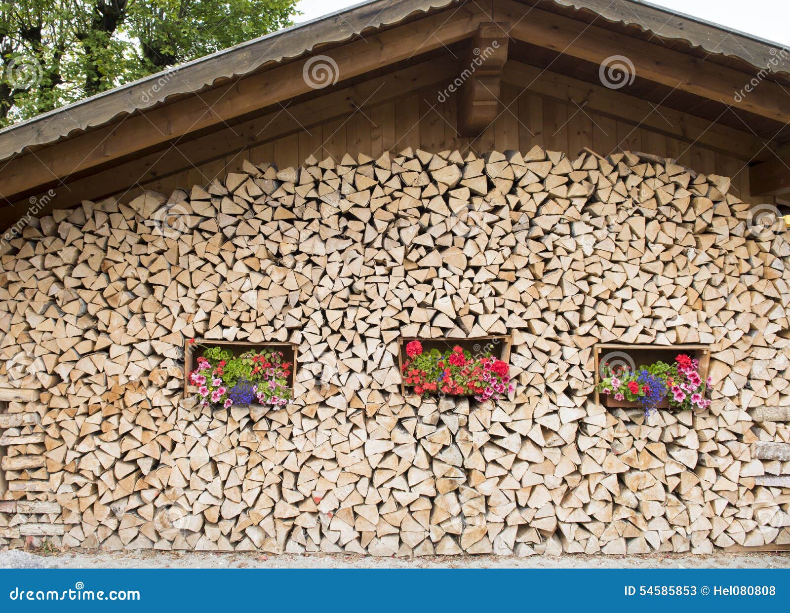 Stacked firewood stock image. Image of german, stapled - 54585853