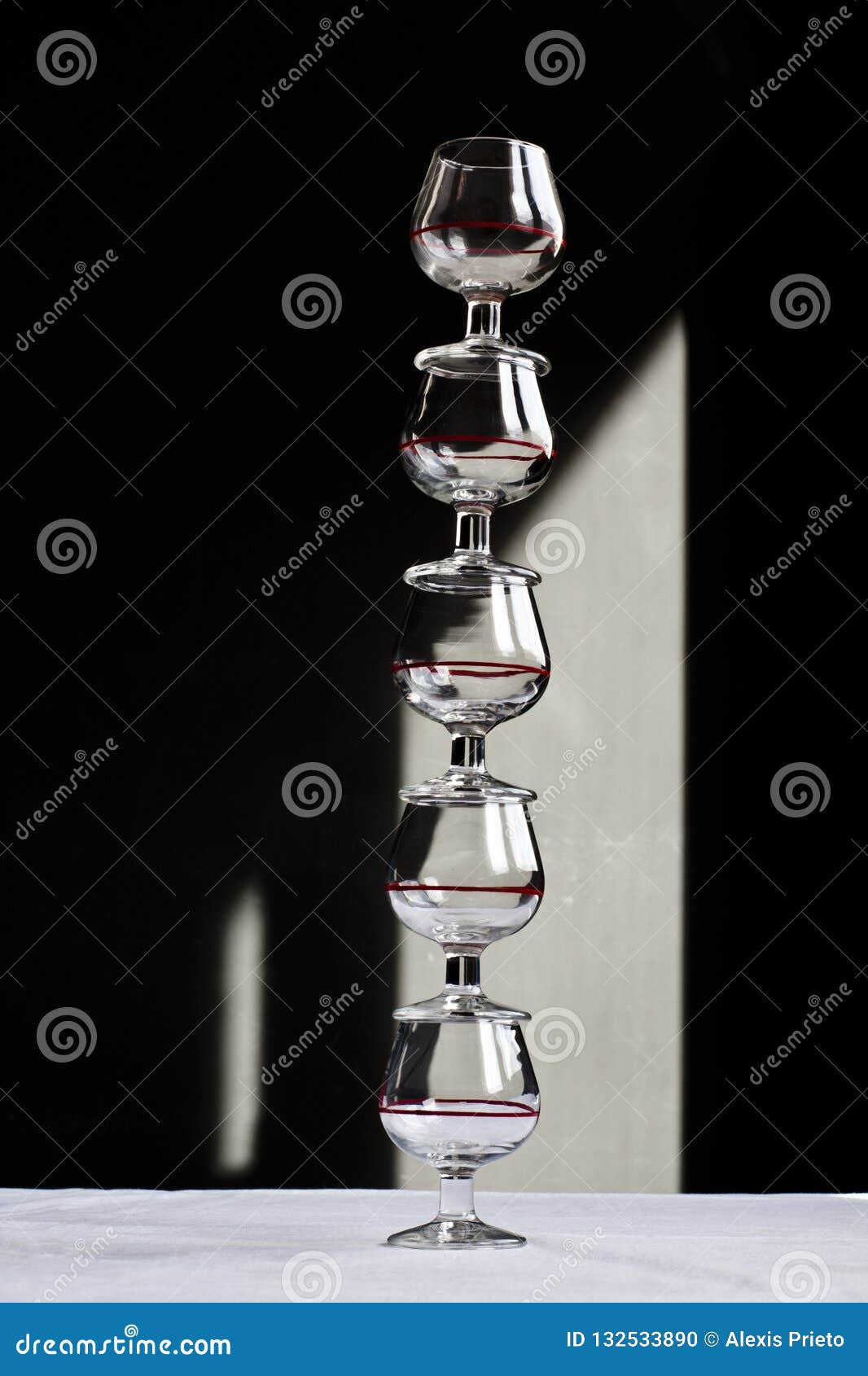 Stacked glasses stock photo. Image of gradient, glasses - 132533890