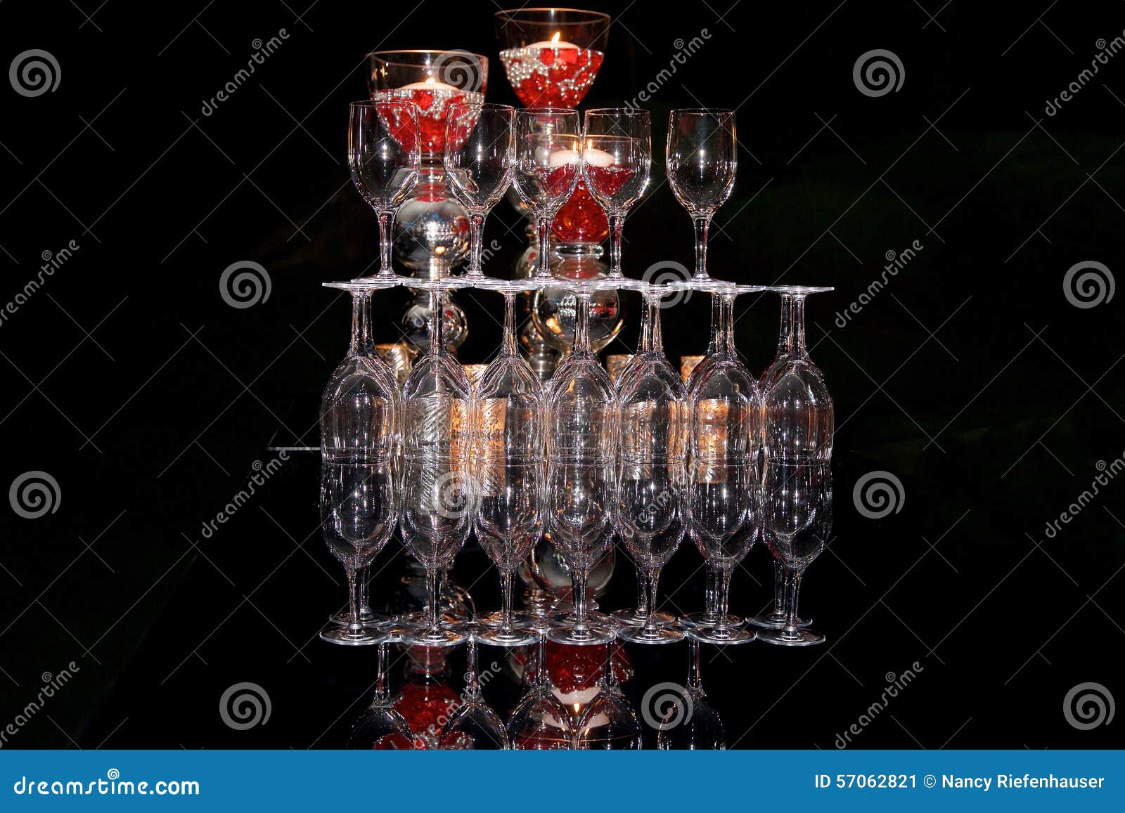 Stacked glassware stock image. Image of reflective, arranged - 57062821