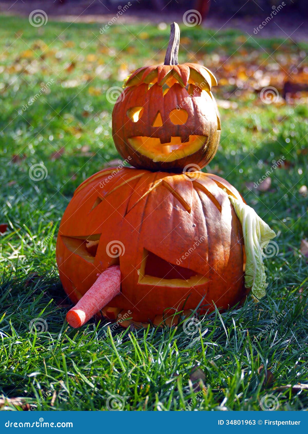 Stacked Halloween pumpkins stock image. Image of background - 34801963