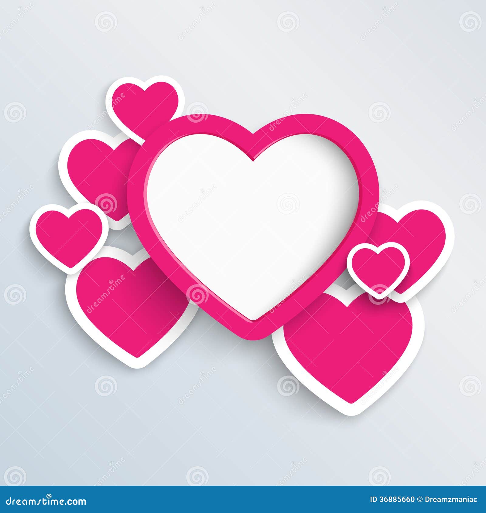 Stacked Heart Illustration | CartoonDealer.com #36885660