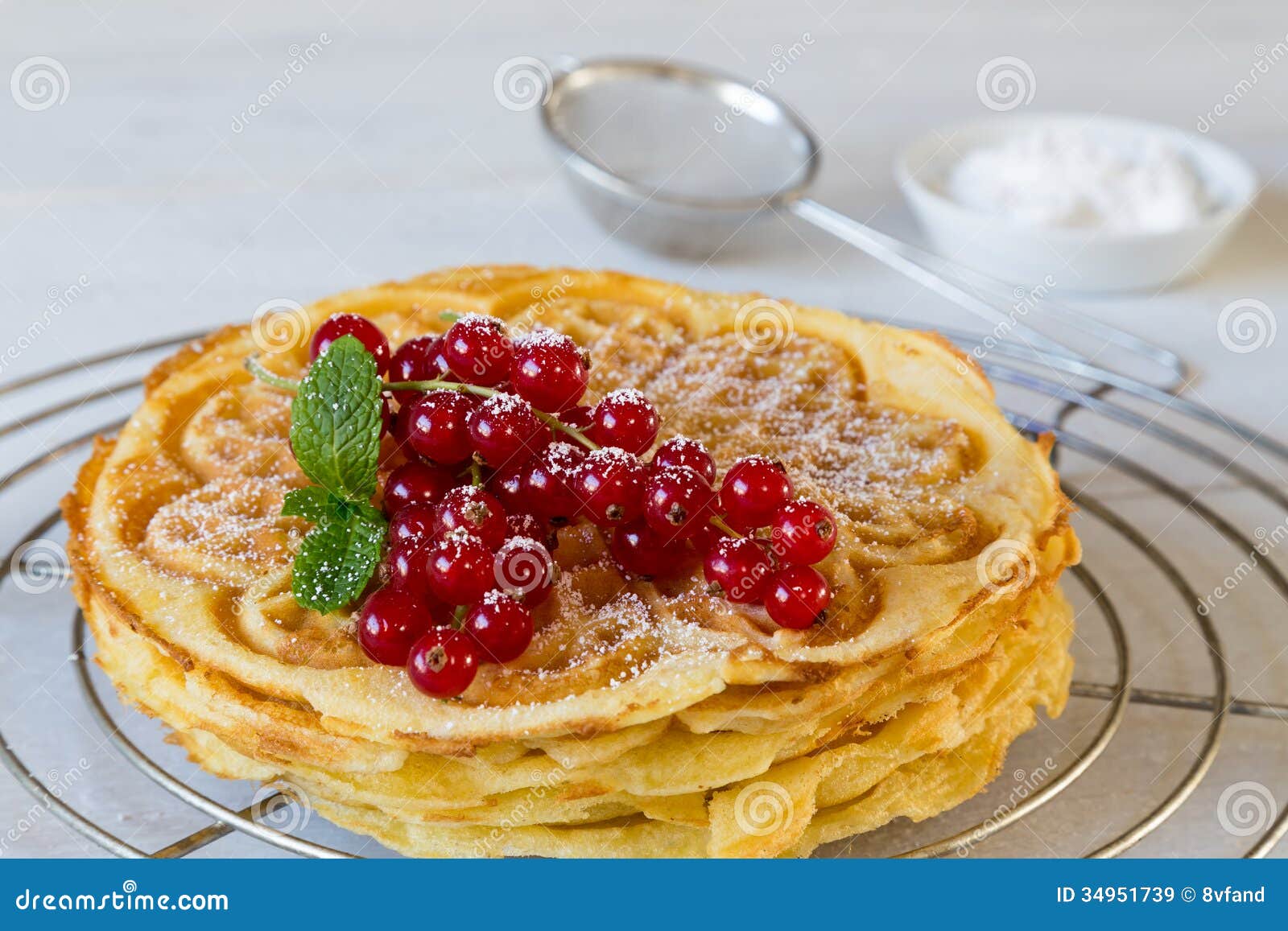Stacked homemade waffles stock image. Image of background - 34951739
