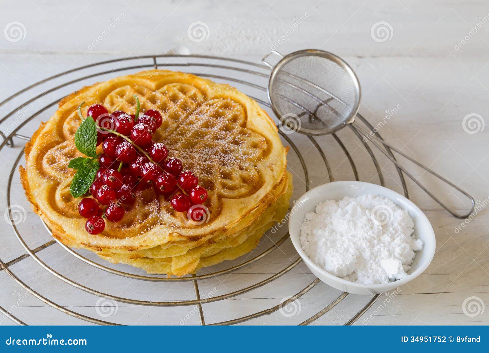 Stacked homemade waffles stock photo. Image of ingredients - 34951752