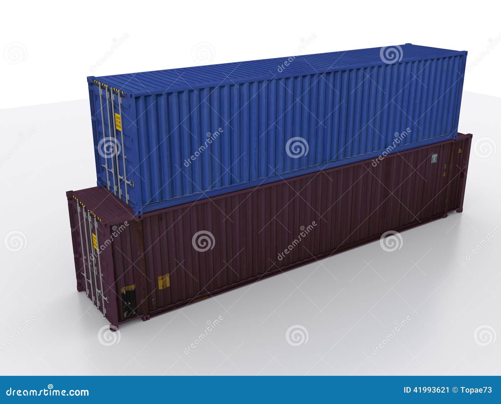 Stacked Iso Containers Royalty-Free Stock Photography | CartoonDealer ...