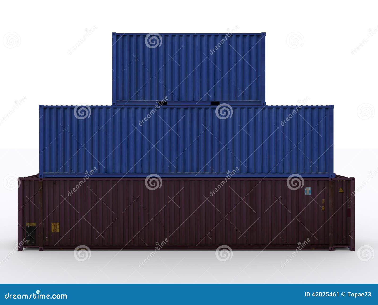 Stacked iso containers stock image. Image of industry - 42025461