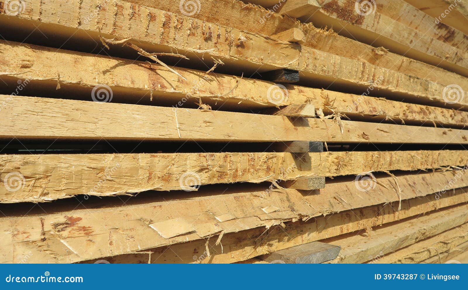 Stacked Light Long Planks of Wood Stock Image - Image of plank, pile ...