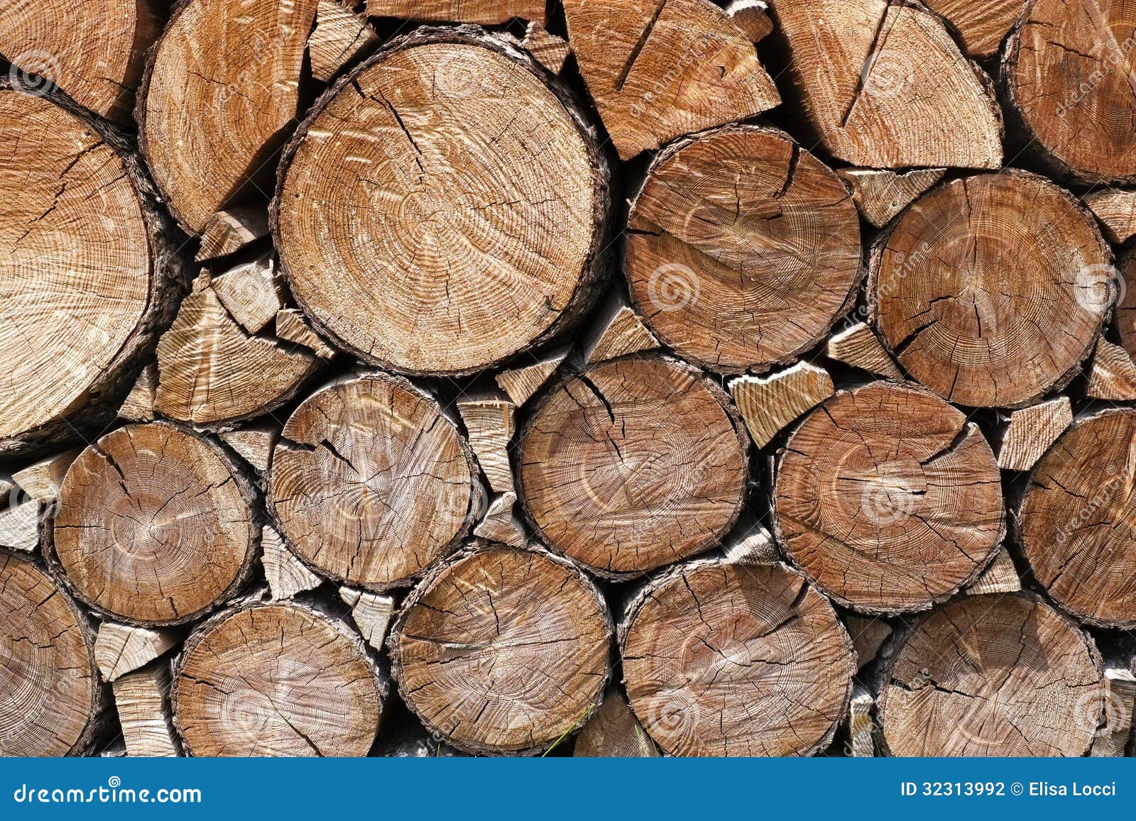 Stacked logs stock photo. Image of uneven, stack, rustic - 32313992