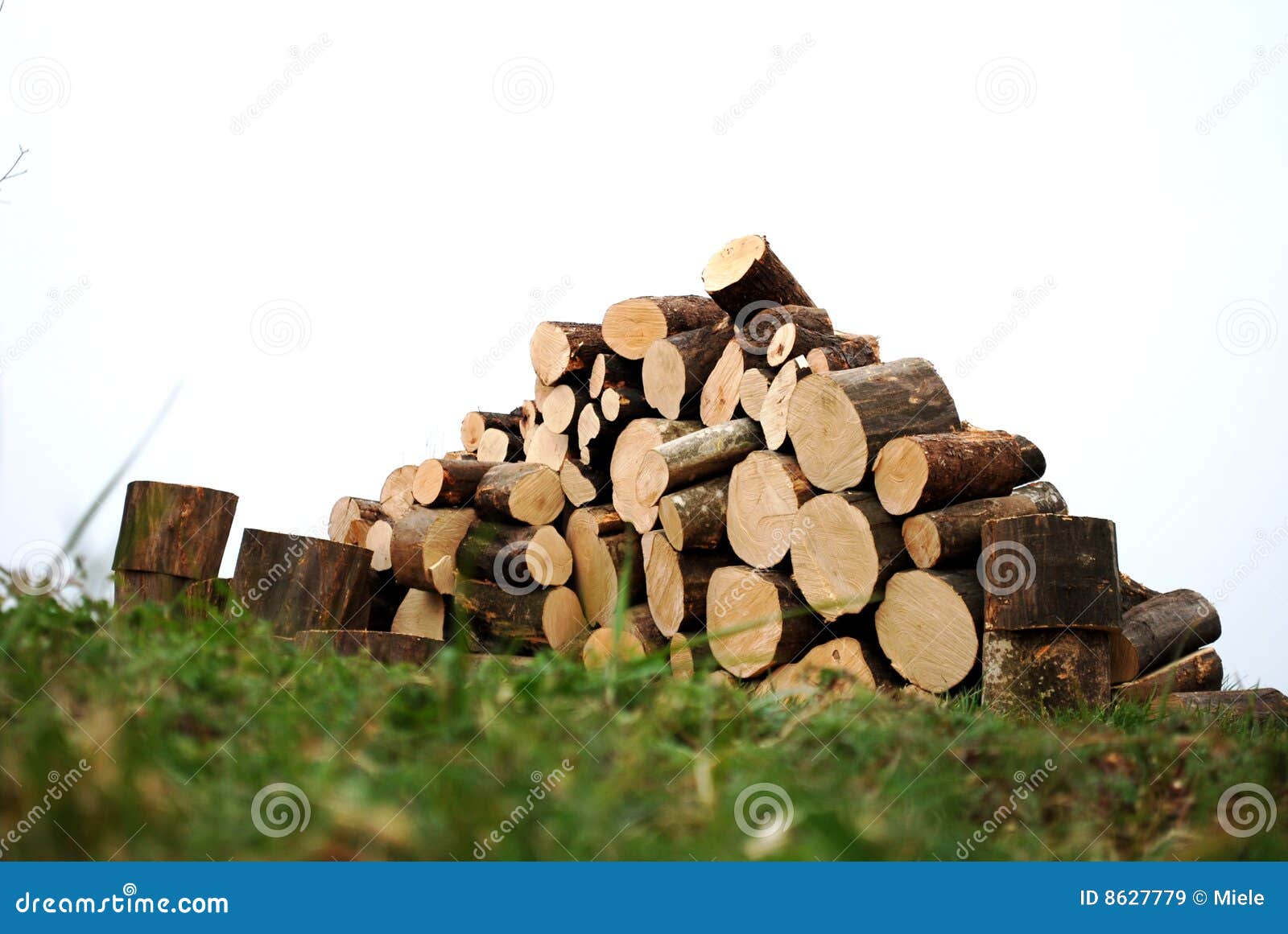 Stacked Logs Of Firewood. Firewood Pile Background. Stock Photography ...