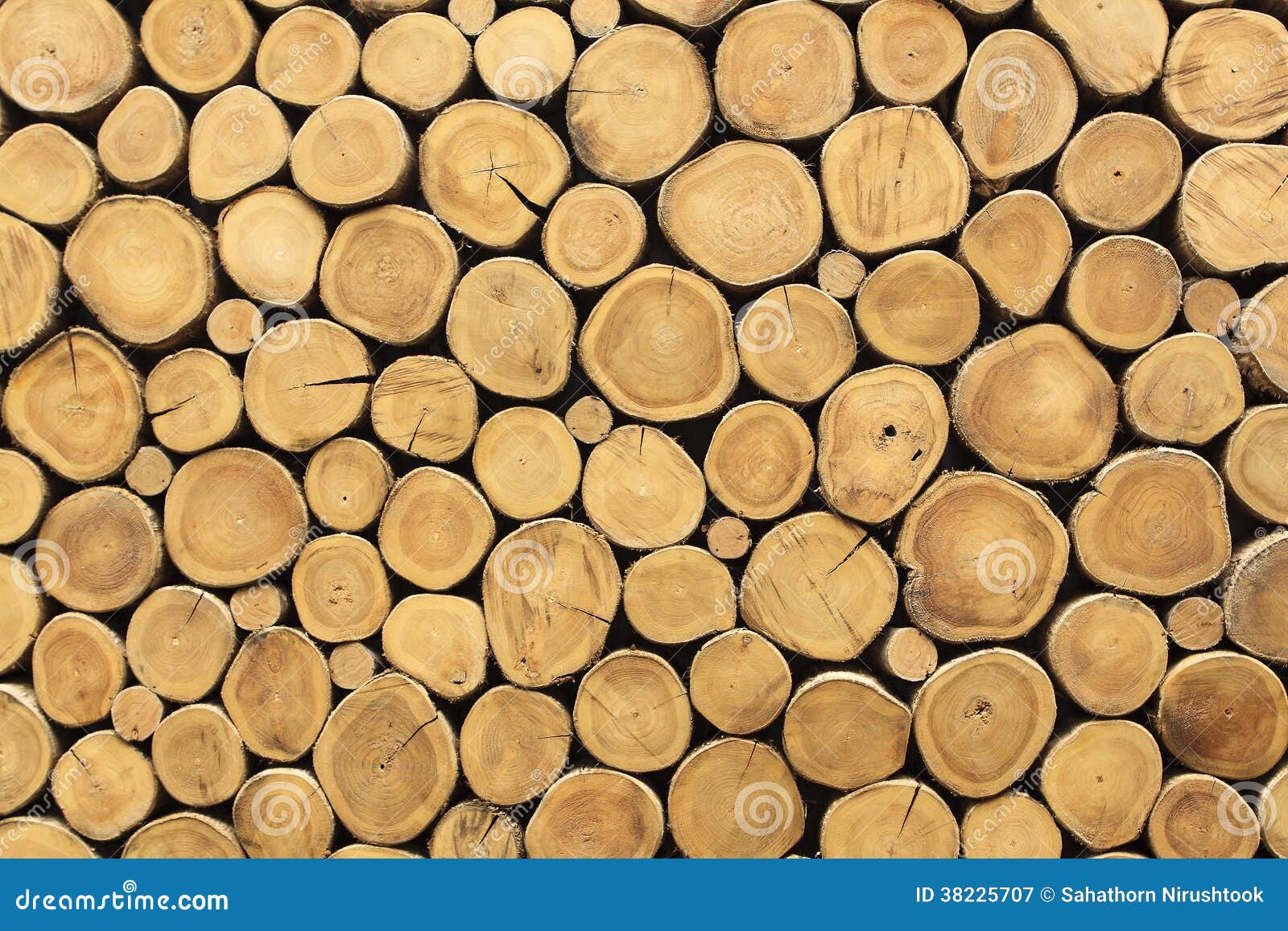 Stacked Logs Wall Texture Using As Background Stock Image - Image of ...