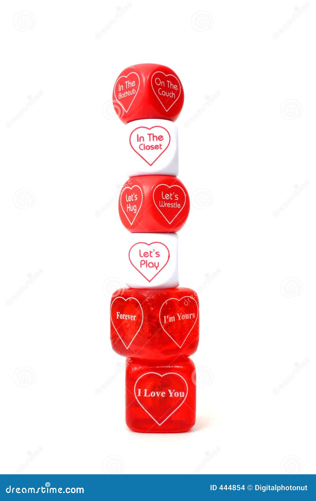 Stacked Love Dice stock photo. Image of love, roll, hearts - 444854