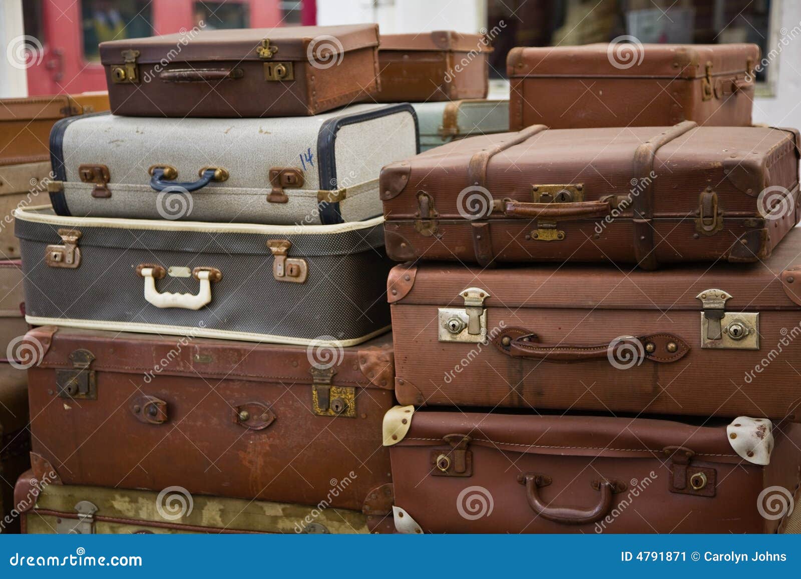 Stacked Luggage stock image. Image of journey, suitcases - 4791871