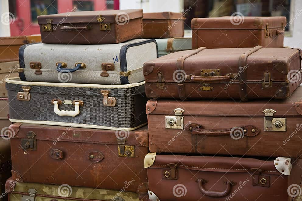 Stacked Luggage stock image. Image of journey, suitcases - 4791871