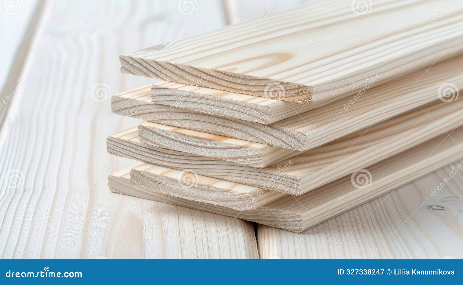 Stacked Lumber Beams Sit on the Ground at a New Home Construction Site ...