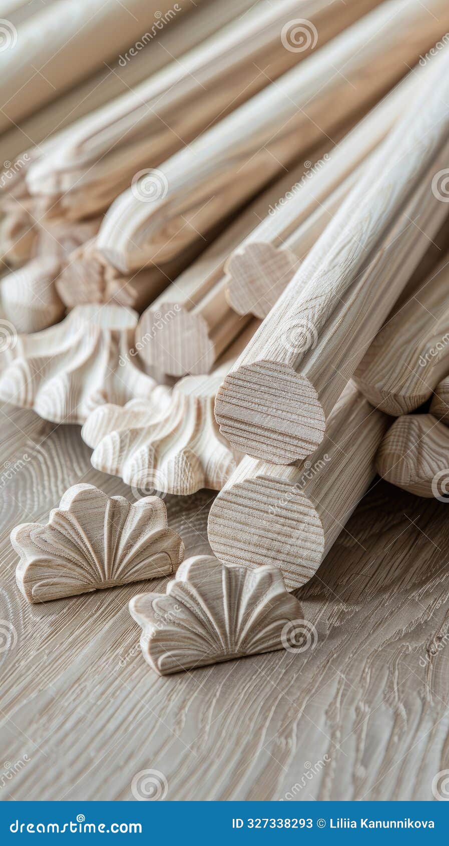 Stacked Lumber Beams Sit on the Ground at a New Home Construction Site ...