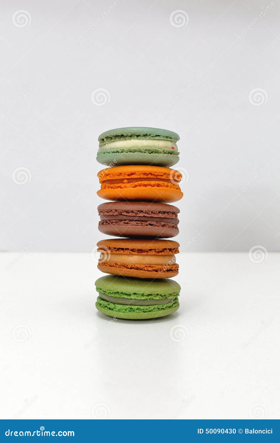 Stacked Macarons stock photo. Image of cakes, color, macaron - 50090430