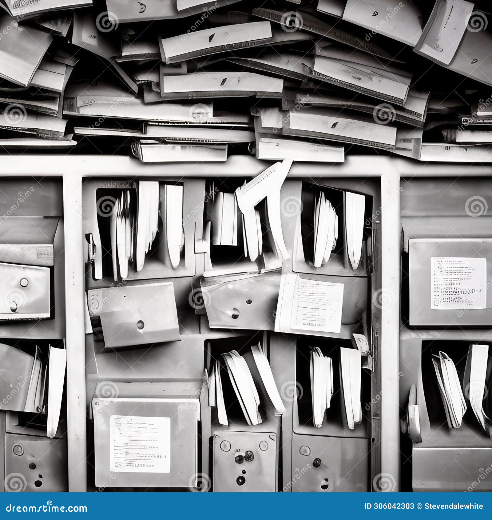 Stacked Mailboxes in an Urban Setting. Generative AI. Stock Image ...