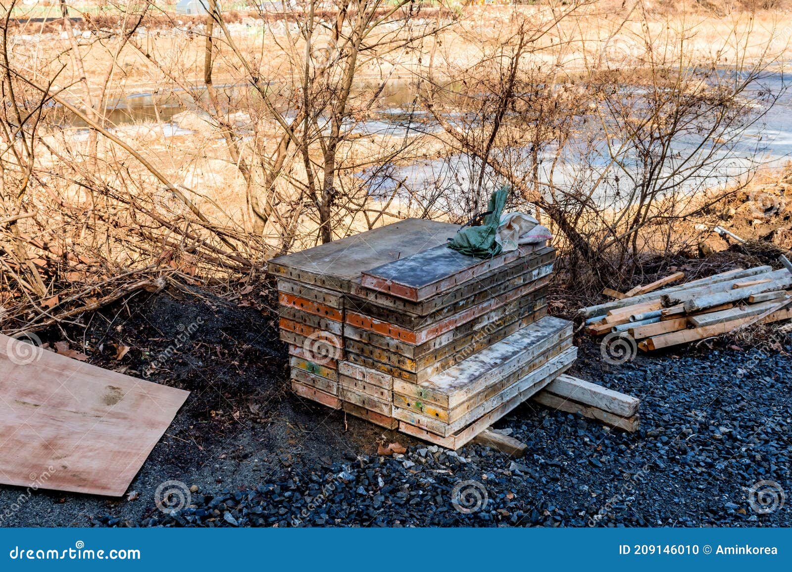 Stacked Metal Forms for Concrete Work Stock Photo - Image of structure ...
