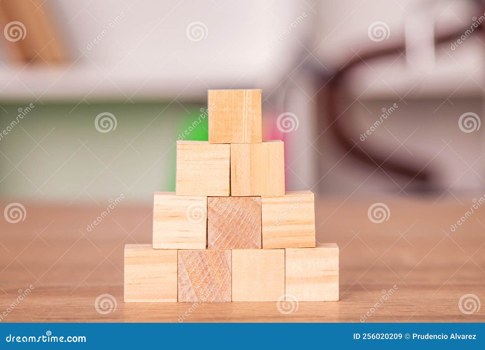 Natural Wood Blocks, Puzzle Stock Image - Image of games, risk: 256020209