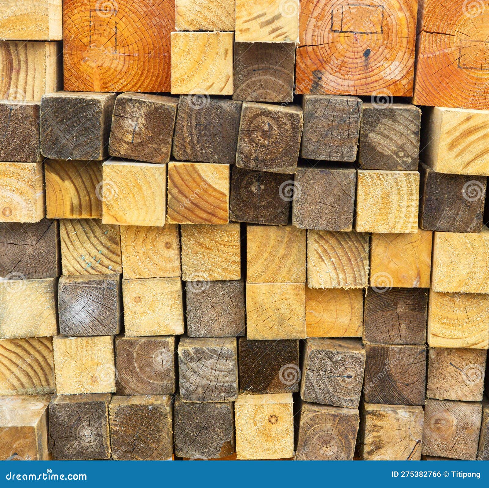 Stacked Neatly Stacked Wooden Squares Stock Photo - Image of light ...