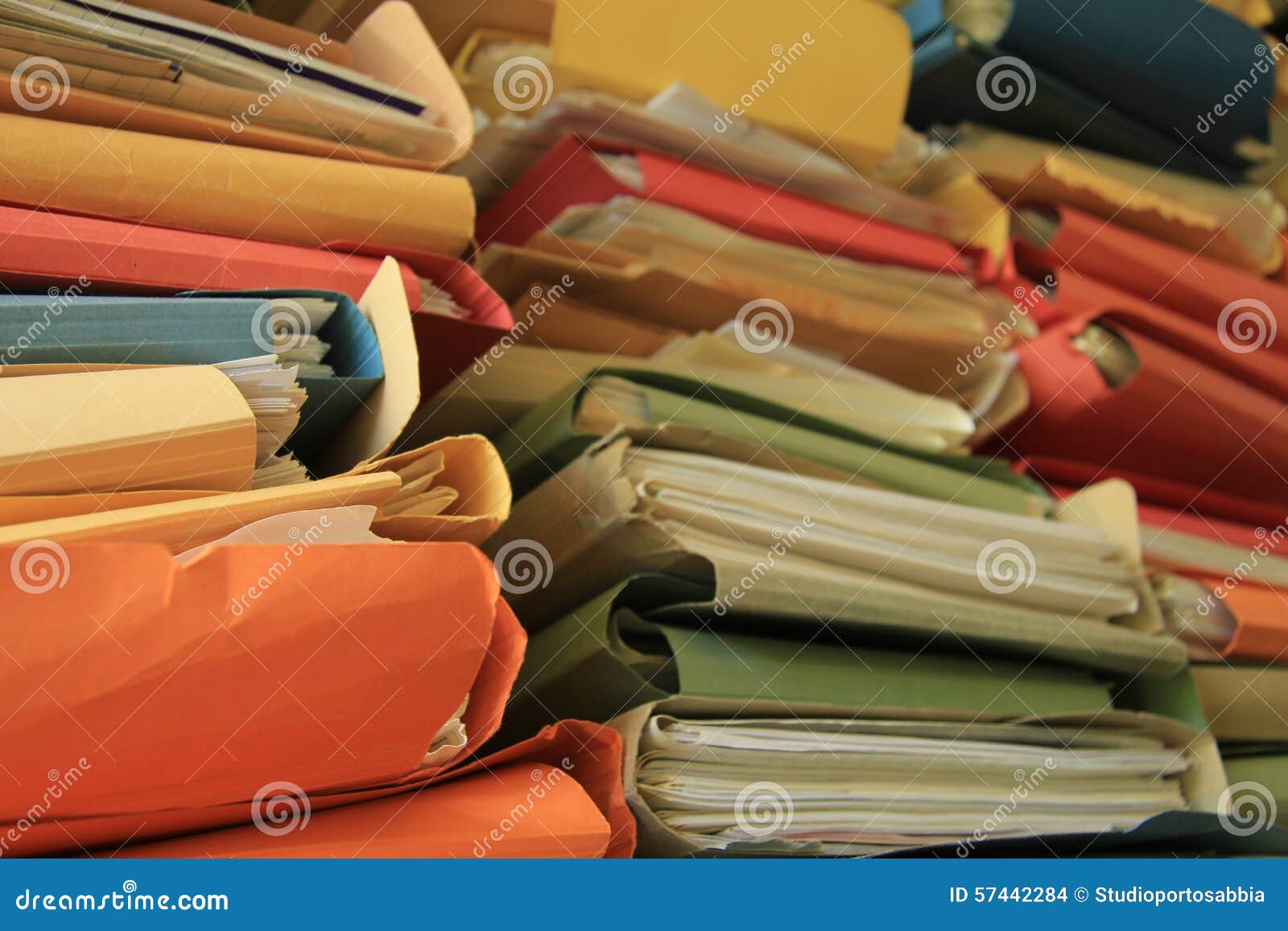 Stacked office files stock photo. Image of pile, organised - 57442284