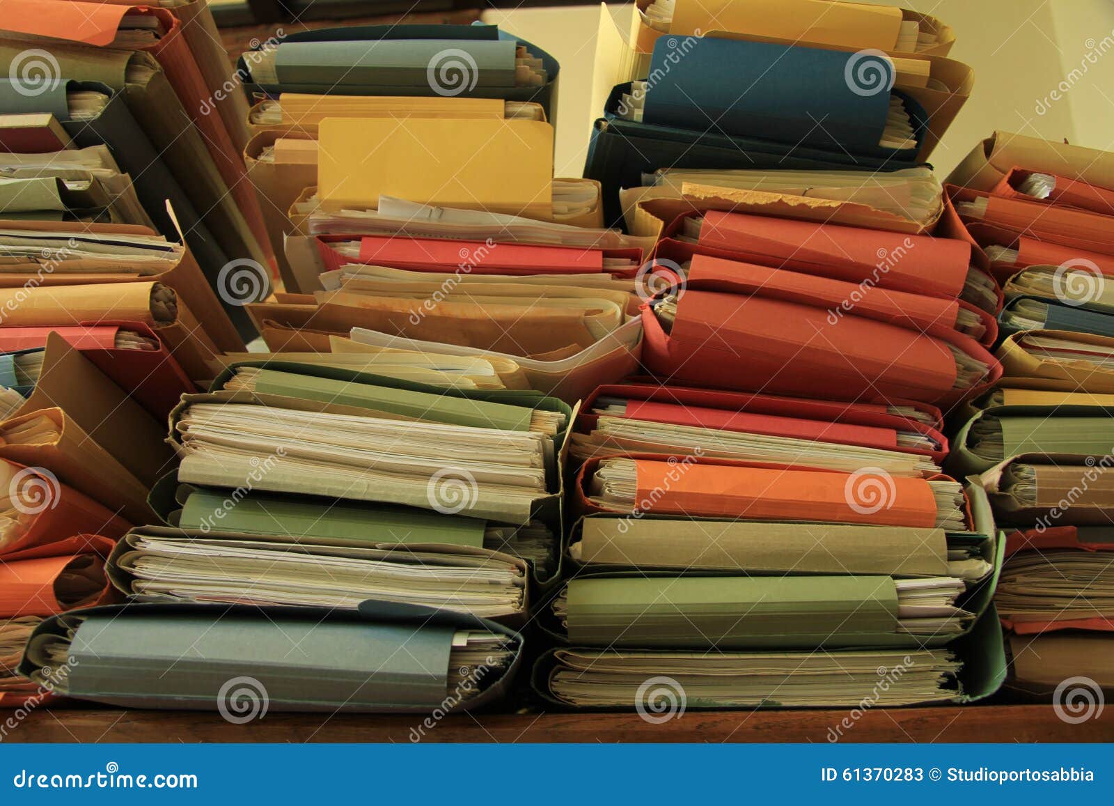 Stacked office files stock image. Image of organised - 61370283