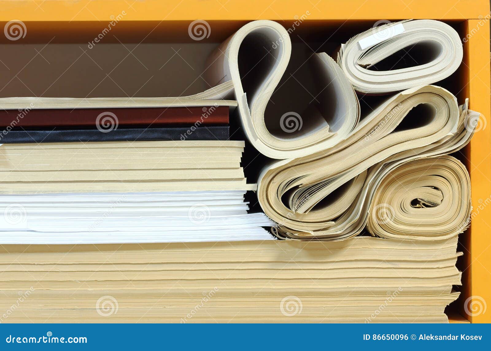 Stacked office papers stock photo. Image of file, documents - 86650096