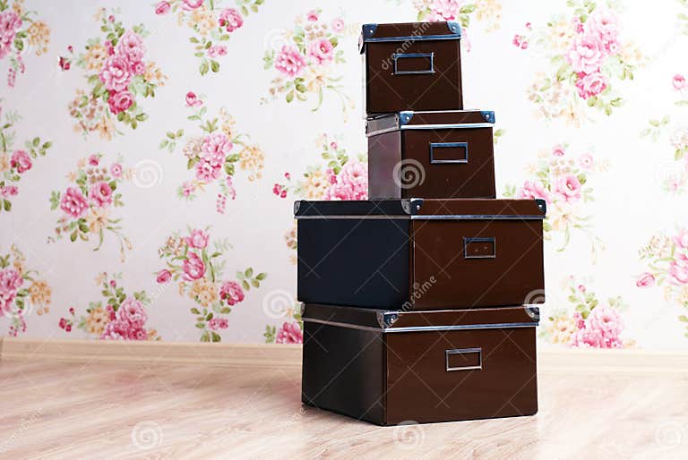 Stacked Office Storage Boxes Stock Image - Image of style, bright: 27637569