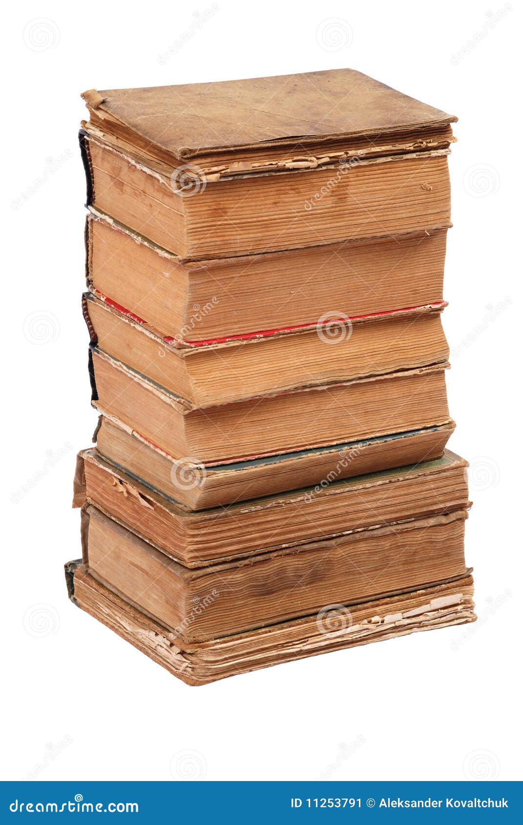 Stacked Old Books of Different Shape and Color Stock Image - Image of ...