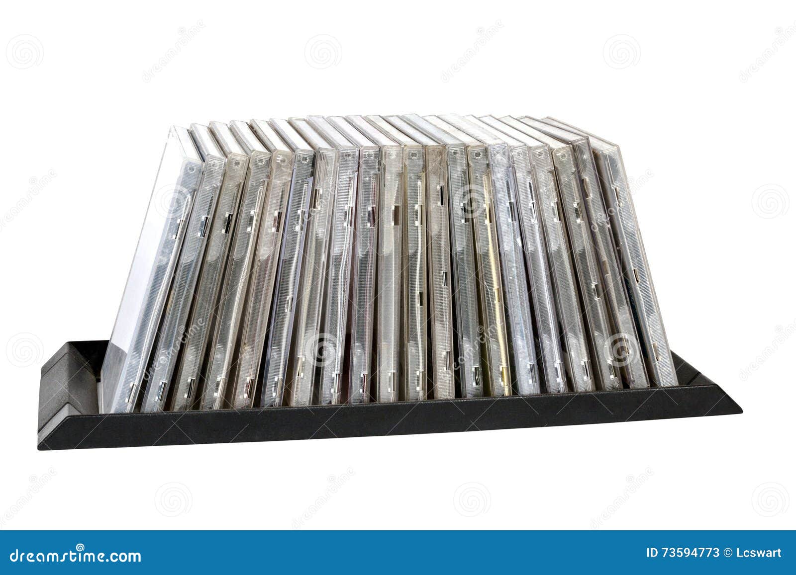 Stacked Old Grungy Compact Disk Holders on White Stock Image - Image of ...