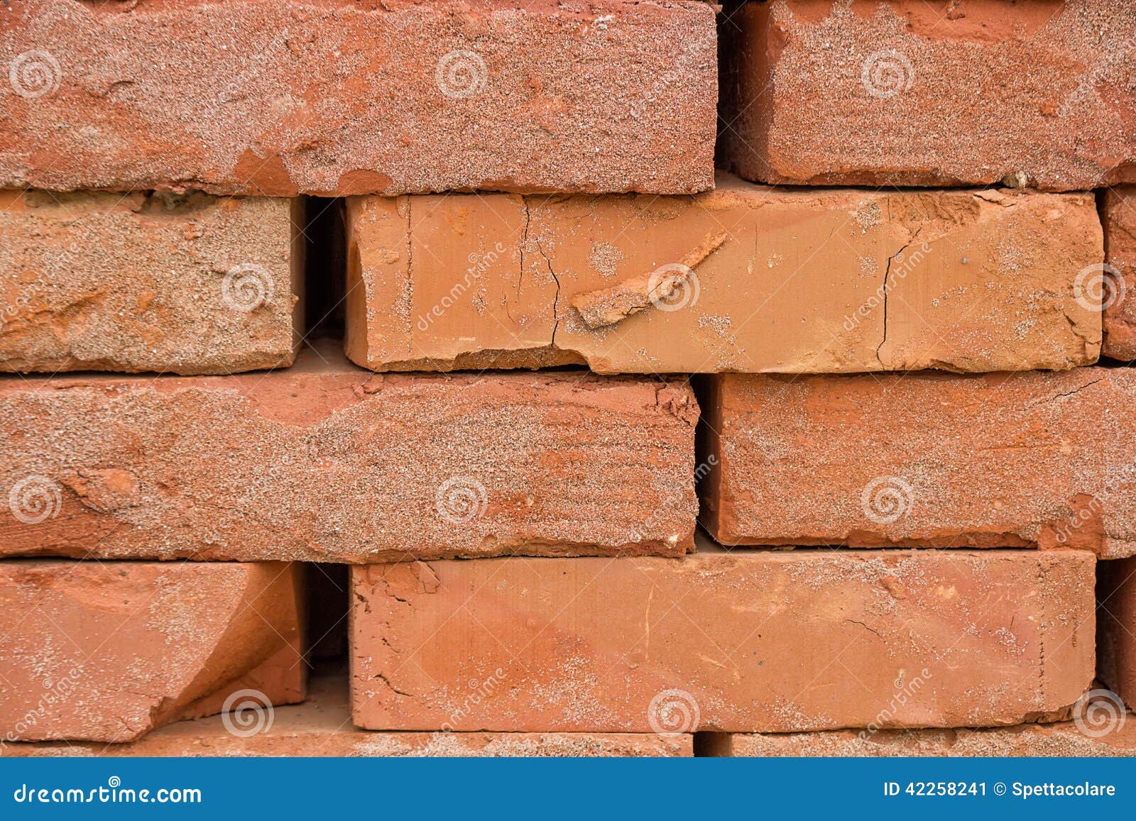 Stacked Orange Solid Clay Brick Background Stock Image - Image of brick ...