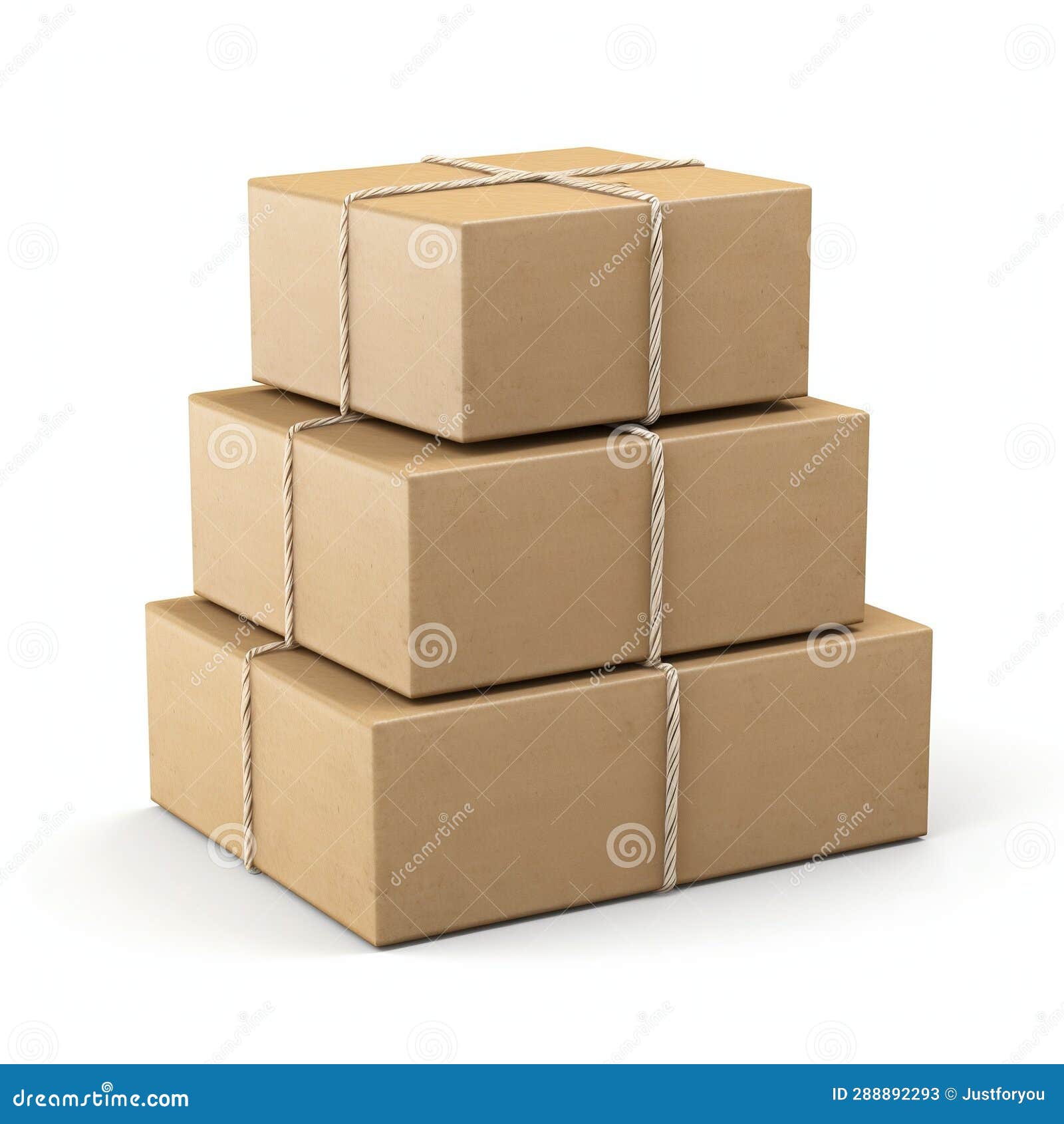 Stacked Package Boxes Isolated on White Background. Generative Ai Stock ...