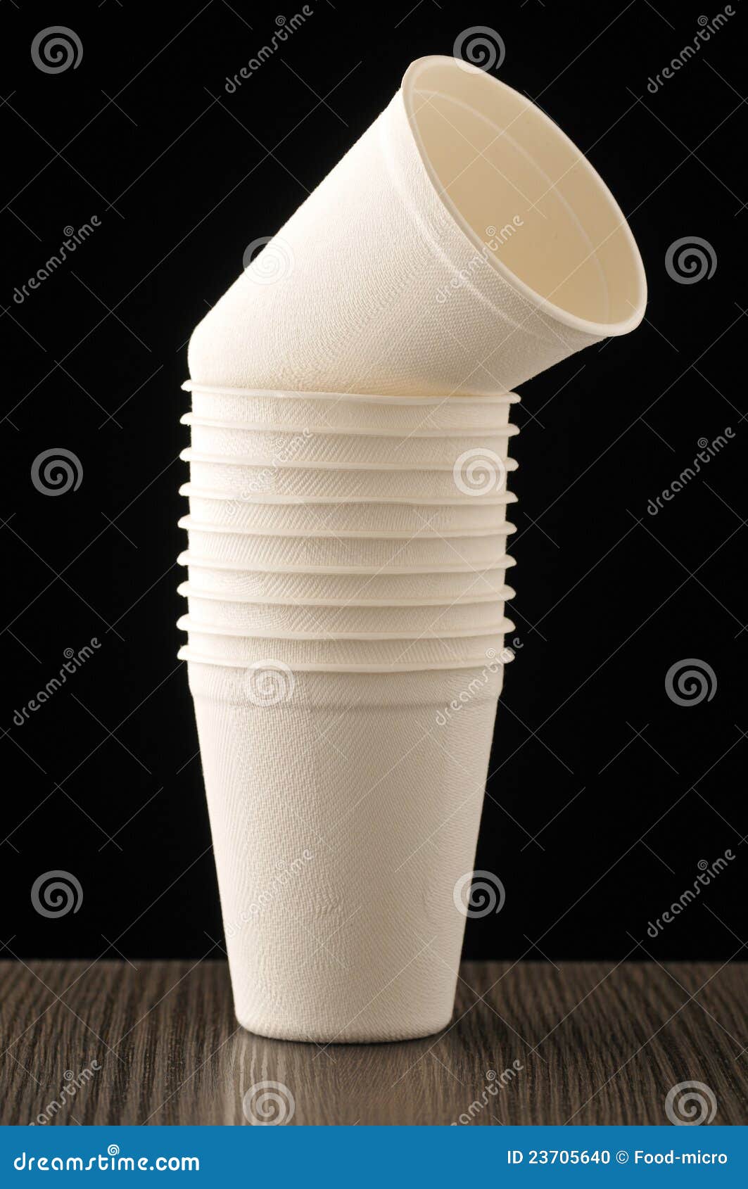 Stacked paper cups stock photo. Image of pile, black - 23705640
