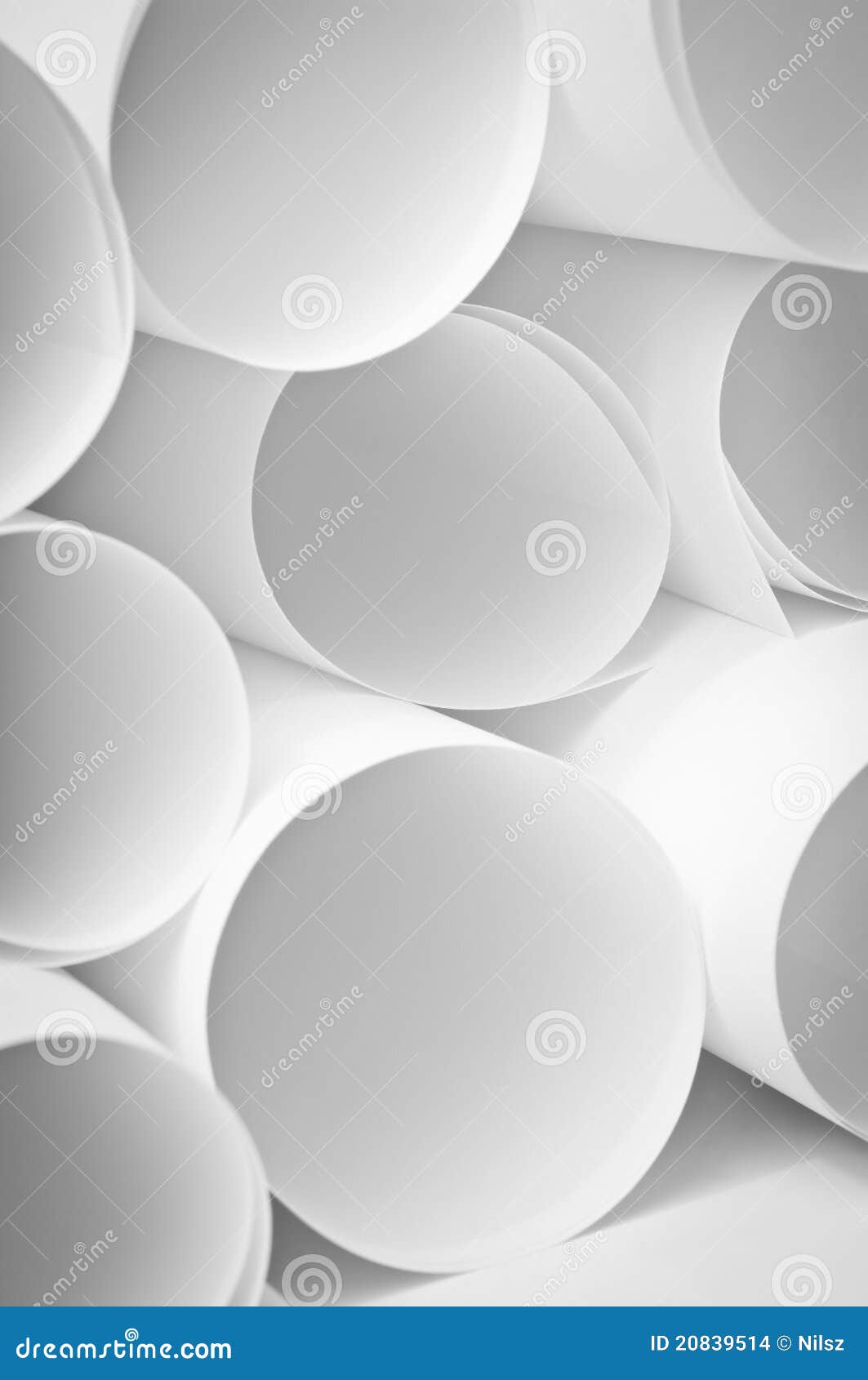Stacked paper rolls stock photo. Image of background - 20839514