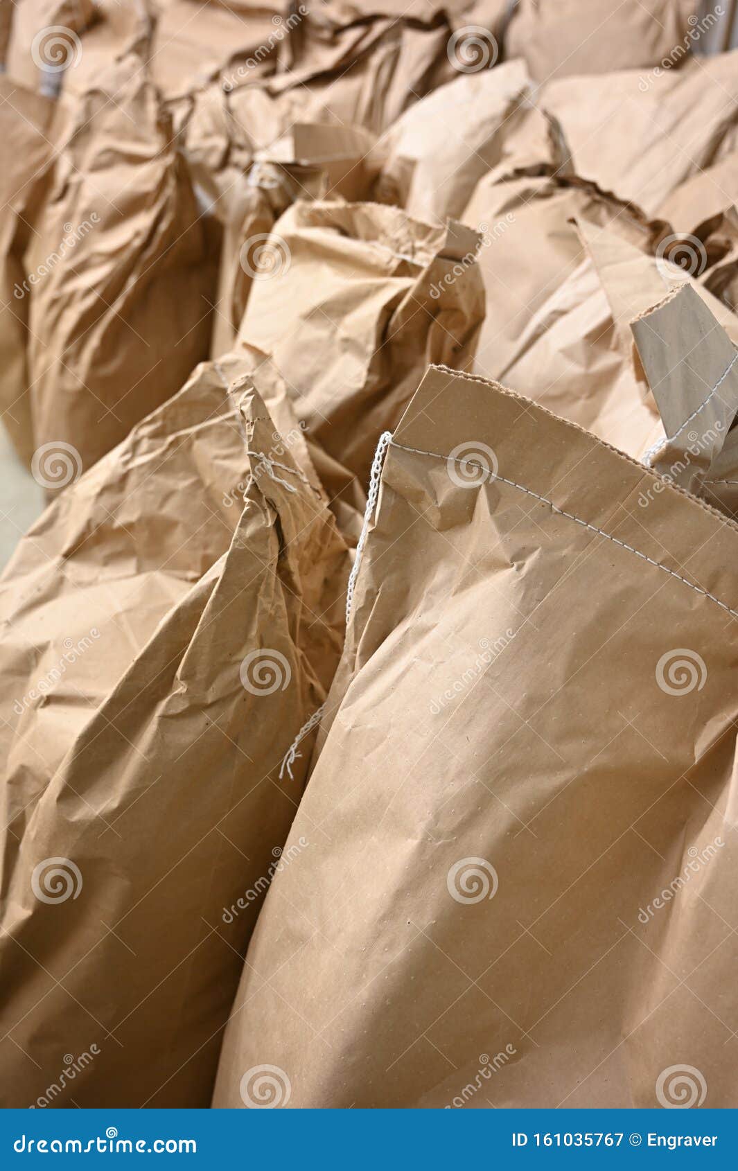 Stacked Paper Sacks in a Warehouse Stock Image - Image of ingredient ...