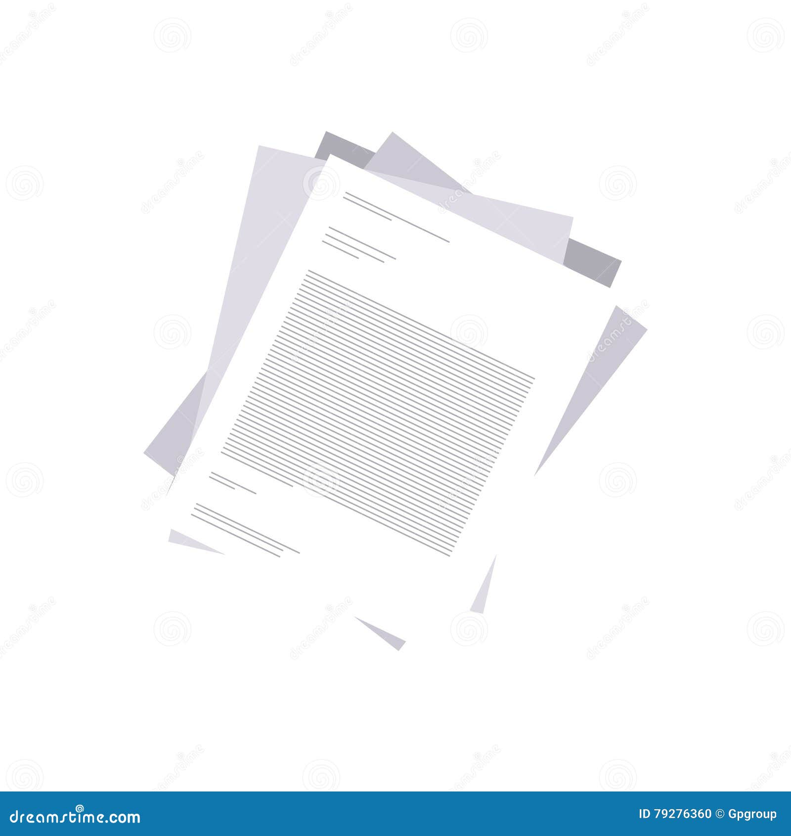 Stacked Paper Sheets with Text Stock Vector - Illustration of ...