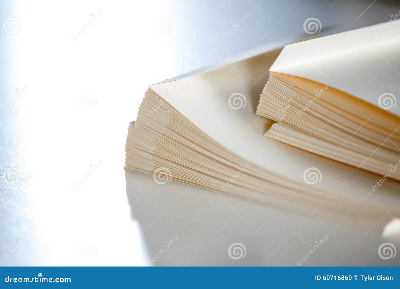 Stacked Papers on Table stock image. Image of binding - 60716869