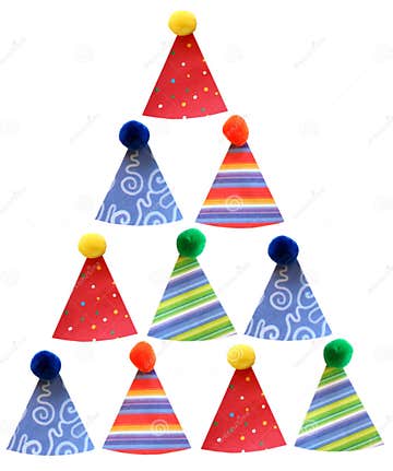 Stacked party hats stock image. Image of birthday, stacked - 2105761
