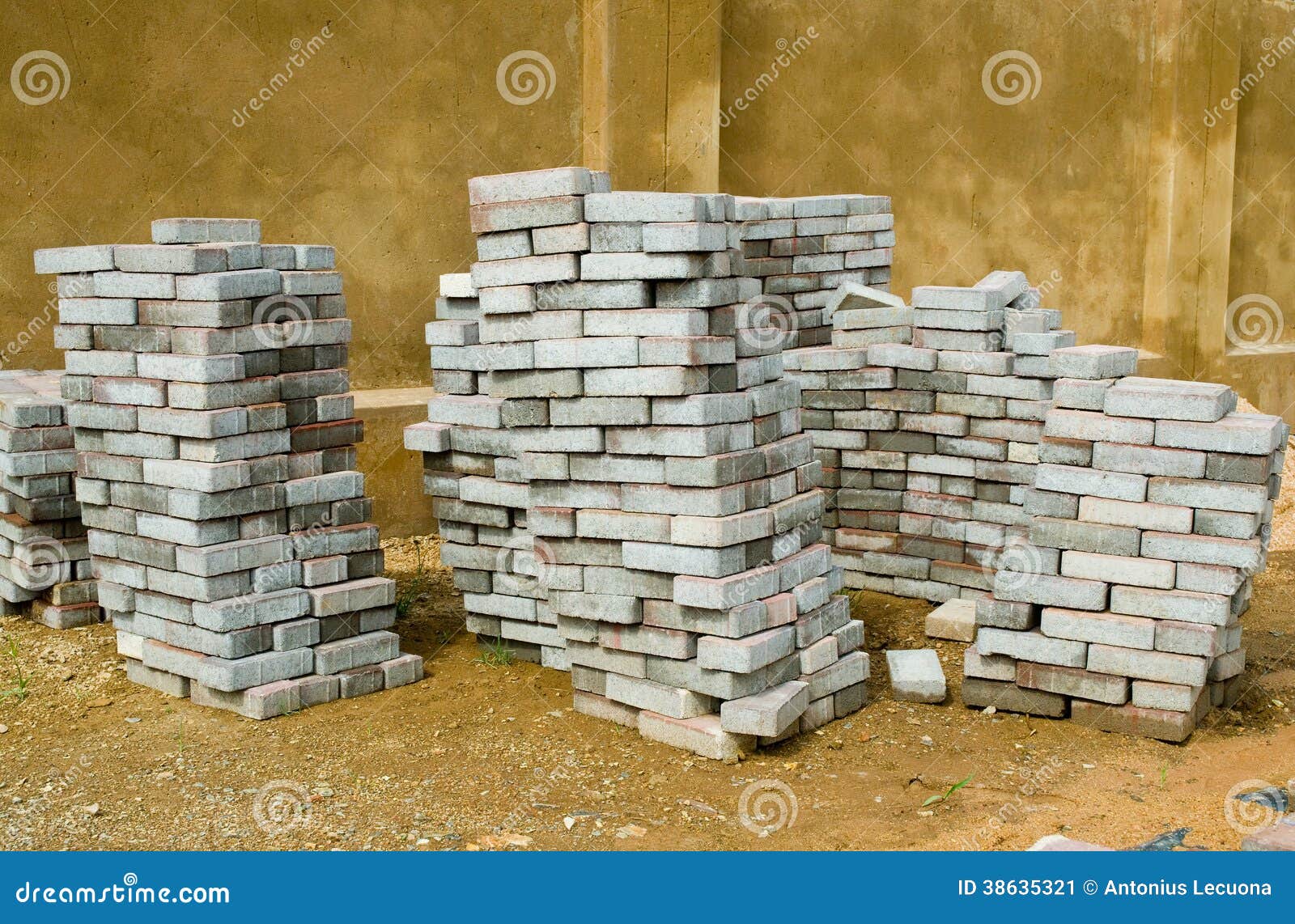 Stacked paving tiles stock image. Image of brick, random - 38635321